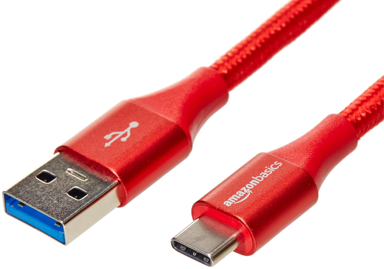 AmazonBasics Double Braided Nylon USB Type-C to Type-A 3.1 Gen 2 Cable ...
