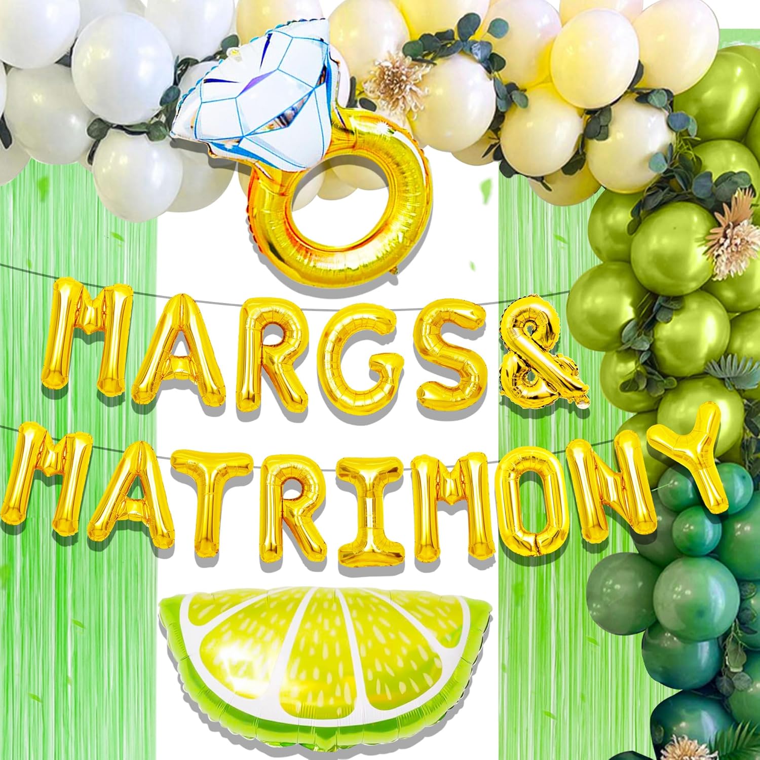 Amazon.com: JeVenis Luxury Margs And Matrimony Bachelorette Balloons ...