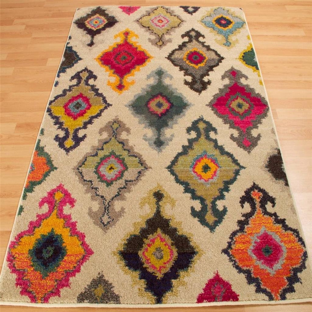 Amazon.com: Kaleidoscope 5990 Y Groovy Rugs Brown Pink Green Plum 160 x ...