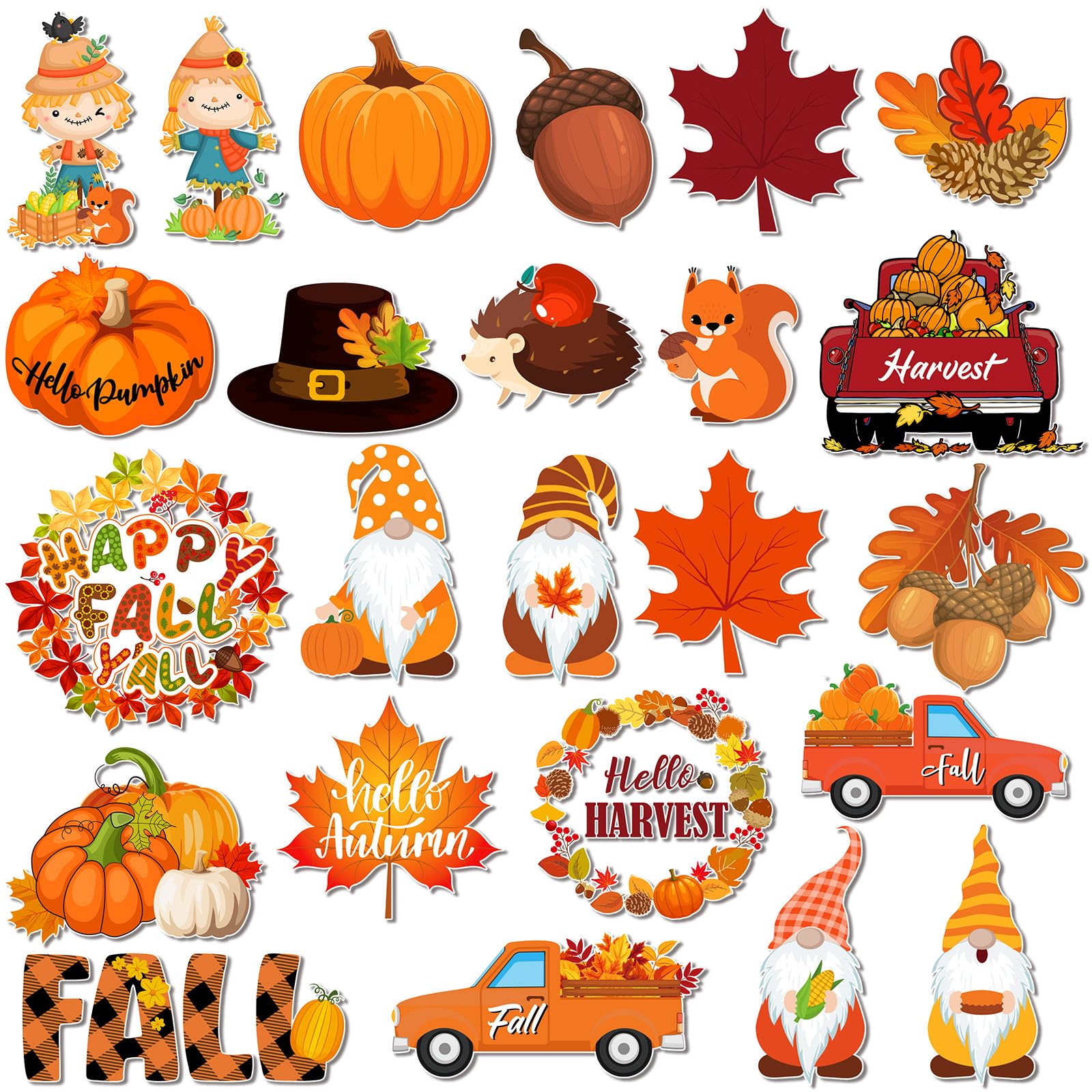 Amazon.com: Umigy 24 Pcs Happy Thanksgiving Magnets Gnome Pumpkin ...