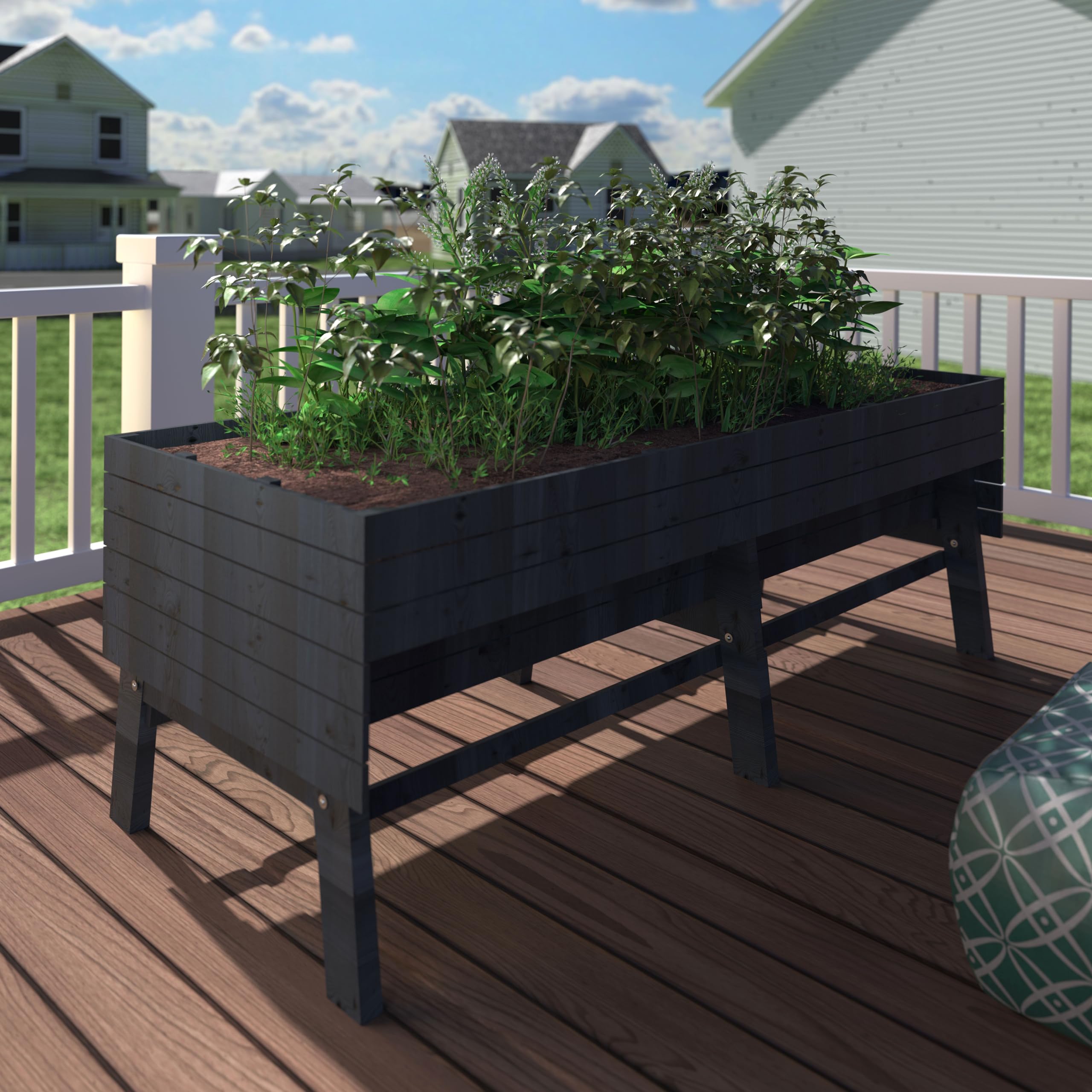 Cedar Raised Planter Box Pattern Small Cedar Elevated Planter 25.5" X