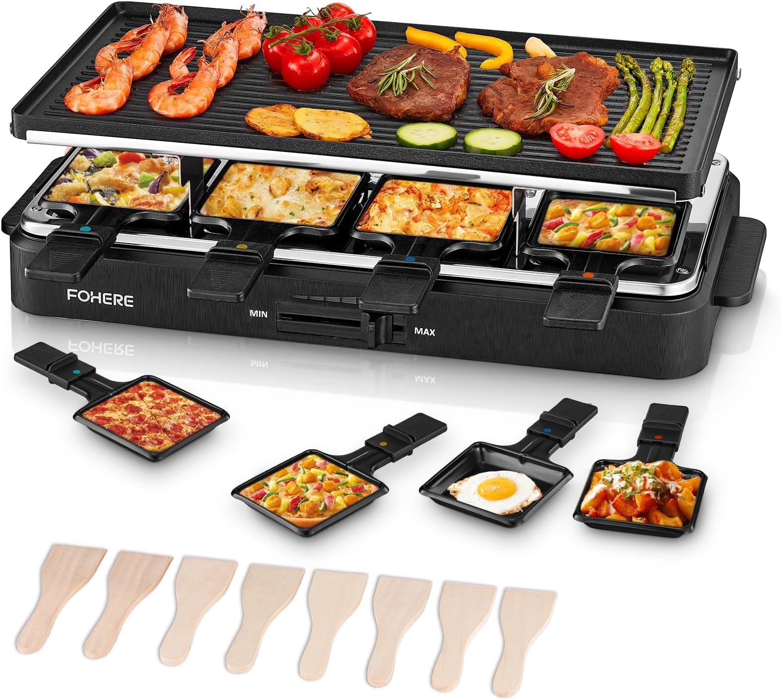 Amazon.com: Electric Cheese Raclette Table Grill w Nonstick Grilling ...