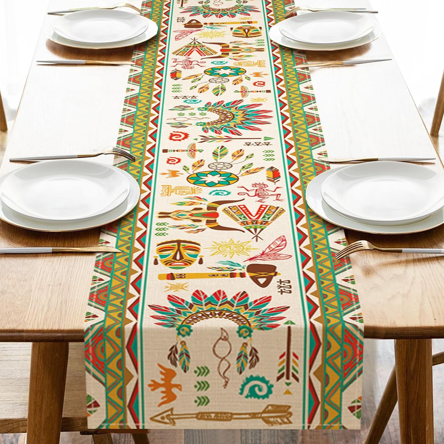 Amazon.com: Croar Native American Heritage Month Dining Table Runner ...