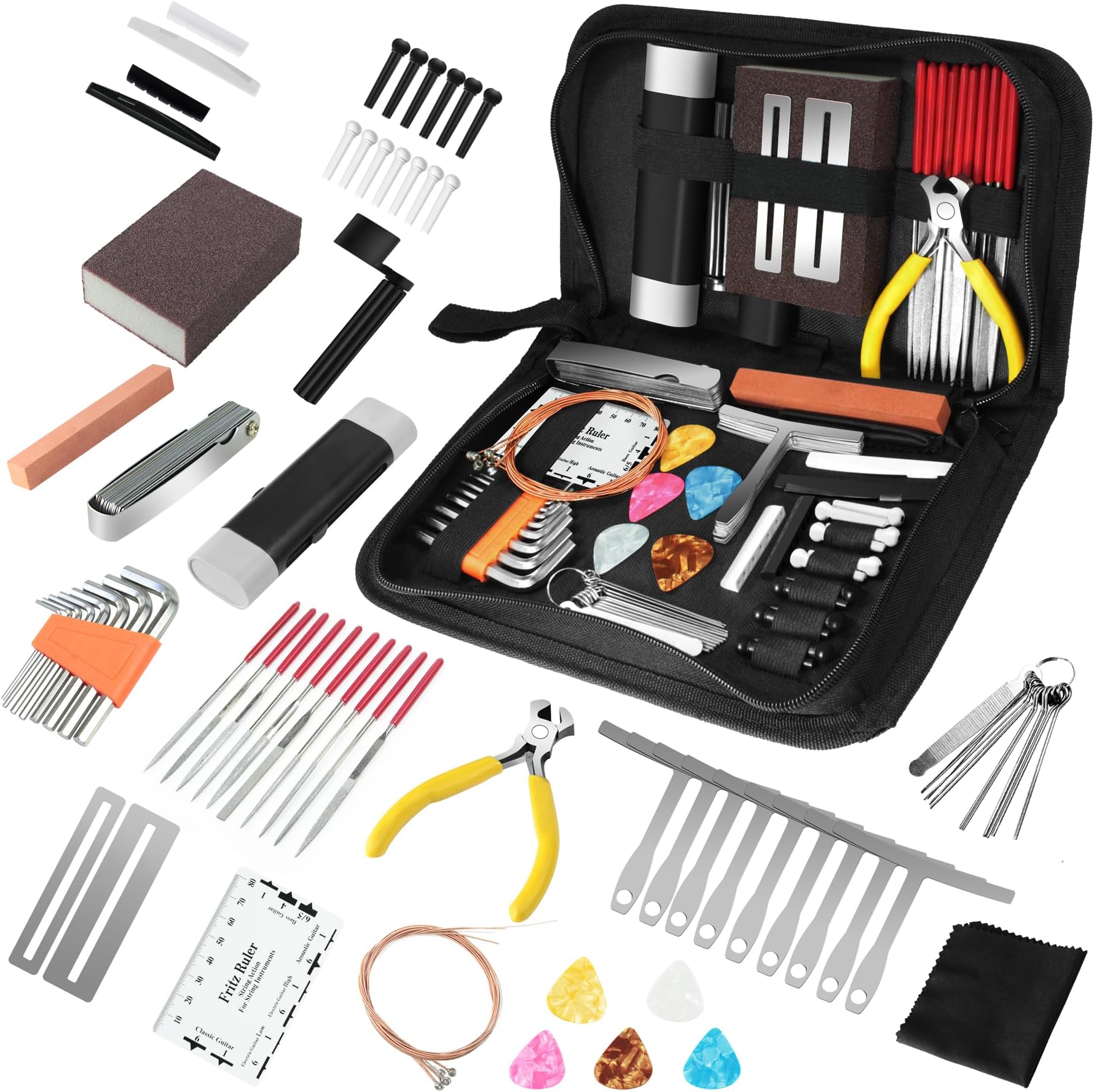Amazon.com: 79Pcs Guitar Tool Kit, Guitar Repair Kit, Guitar ...
