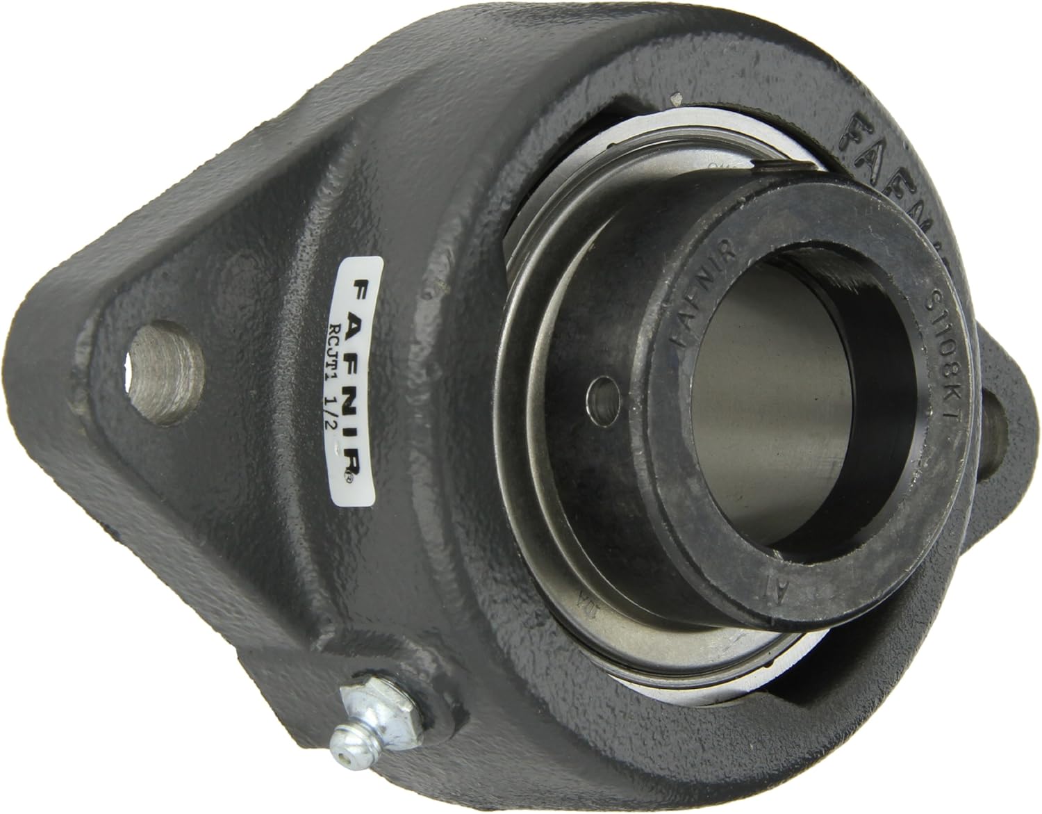Timken RCJT1 1/2 Flange Unit, 2 Bolt Holes, Industrial-Duty, Relubricatable, Non-Expansion, Cast ...