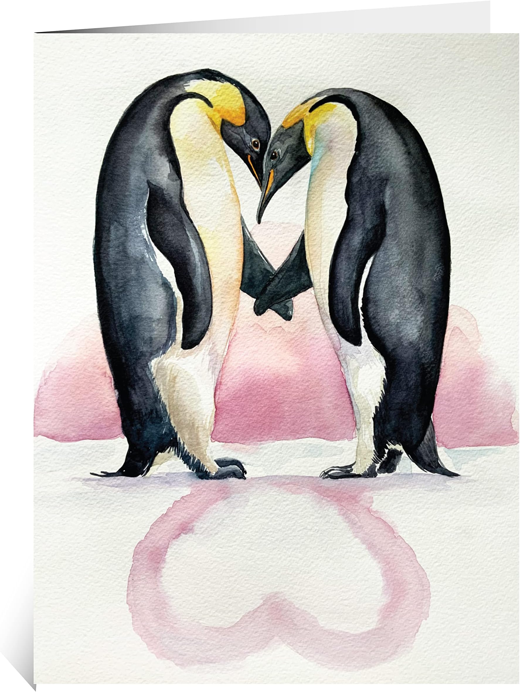 Romantic Penguin Card with Poem and Original Watercolour Art - Loving ...