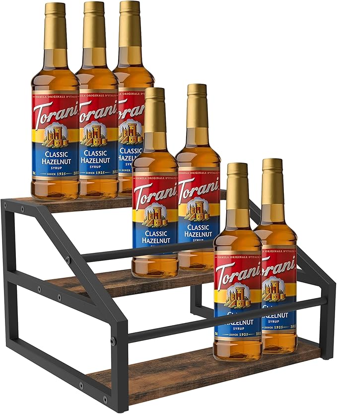 Amazon.com: Waissdea 3 Tier Coffee Syrup Rack Organizer,12 Bottle ...
