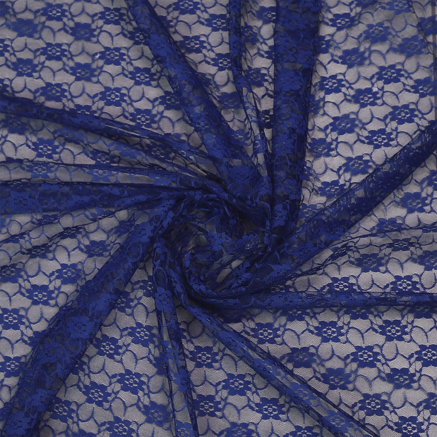 Amazon.com: MDS Pack of 5 Yard Bridal Solid Raschel Lace Fabric ...