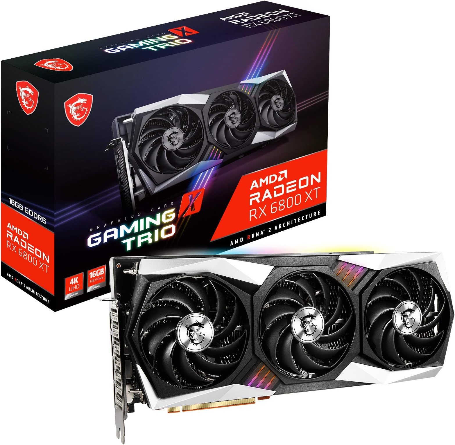 MSI Gaming Radeon RX 6800 XT 16GB GDRR6 256-Bit HDMI/DP 2285 MHz RDNA 2 ...