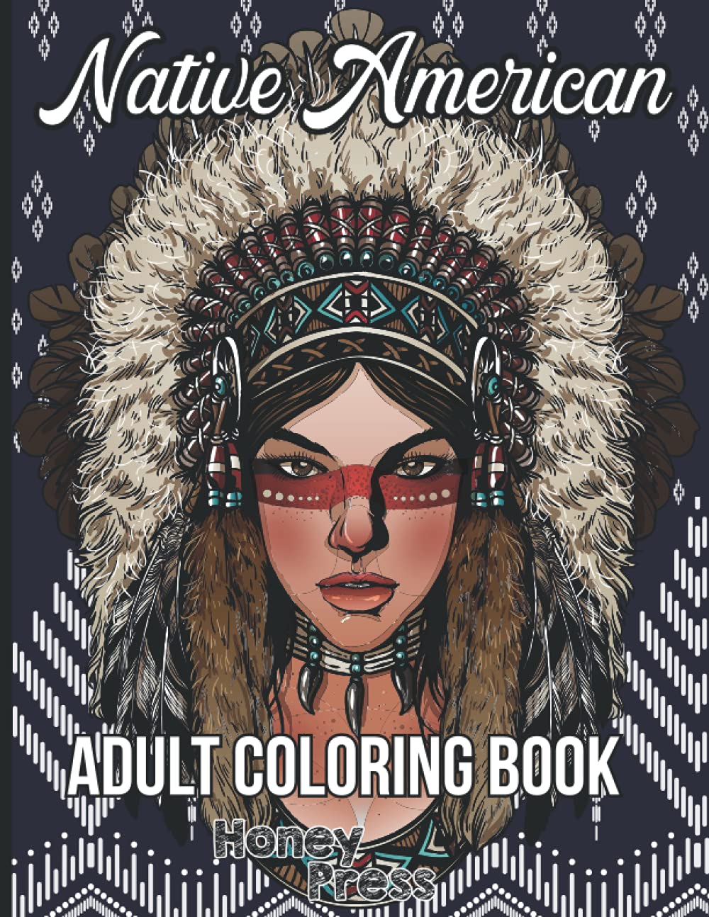 Native American Adult Coloring Book Gorgeous And Beautiful Native ...