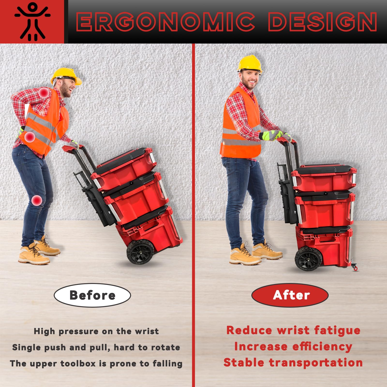 Snapklik.com : Upgraded Steel Construction Front Wheels, Heavy-Duty ...