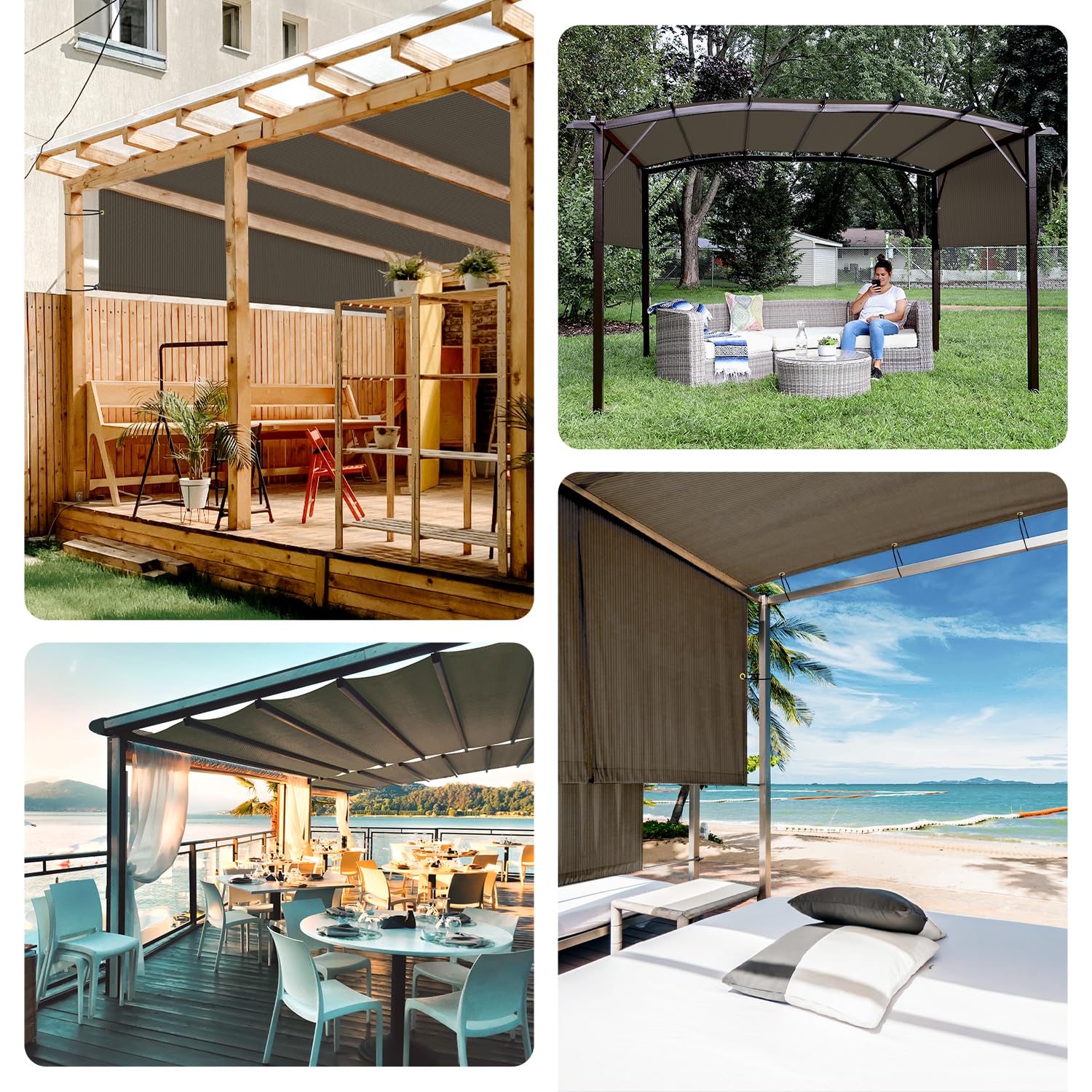 Snapklik.com : TANG 10x16 Pergola Shade Cover Replacement Canopy For ...