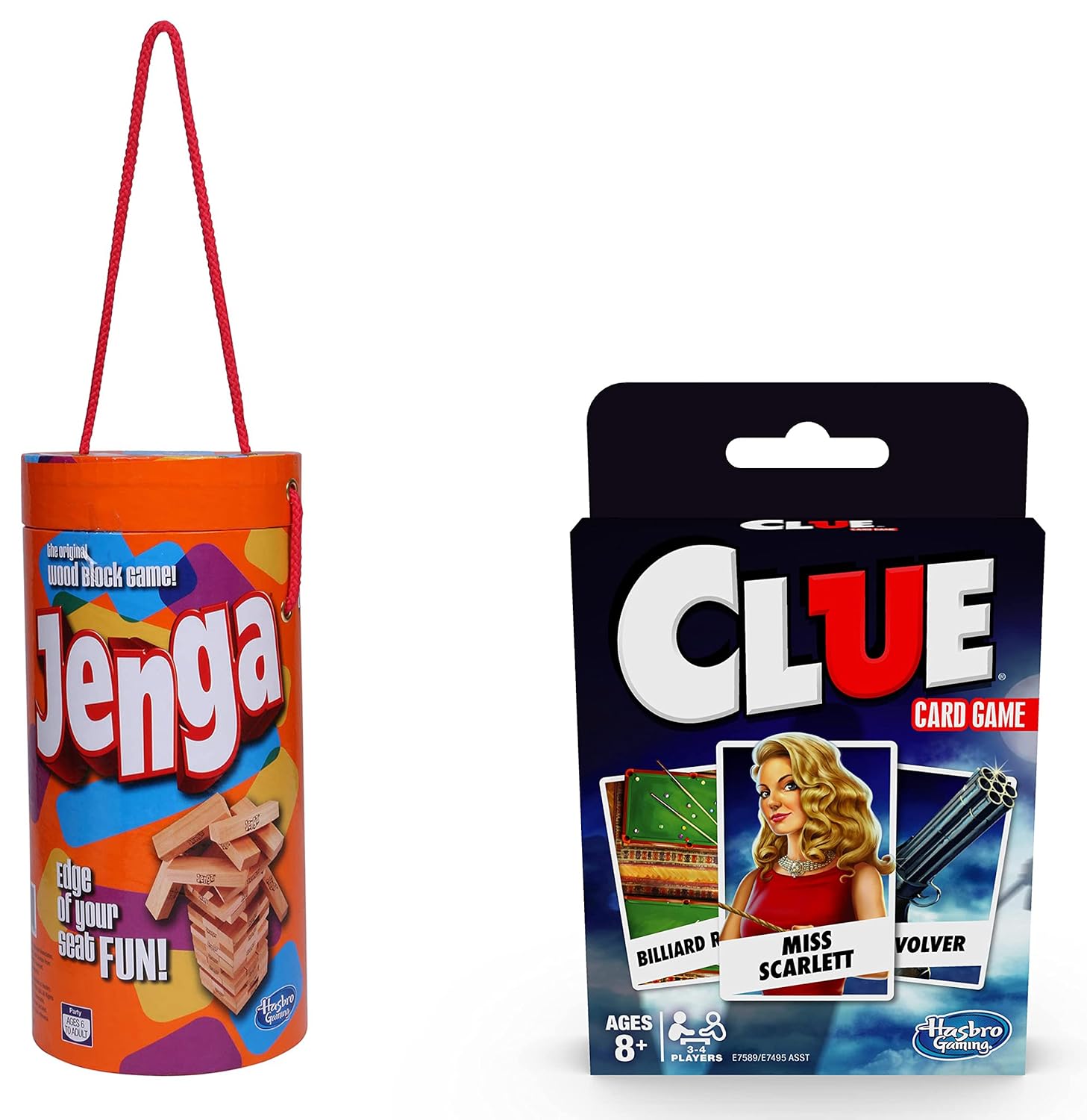 Buy Hasbro Gaming Jenga Game Tube Pack, Hardwood Blocks Stacking Tower ...