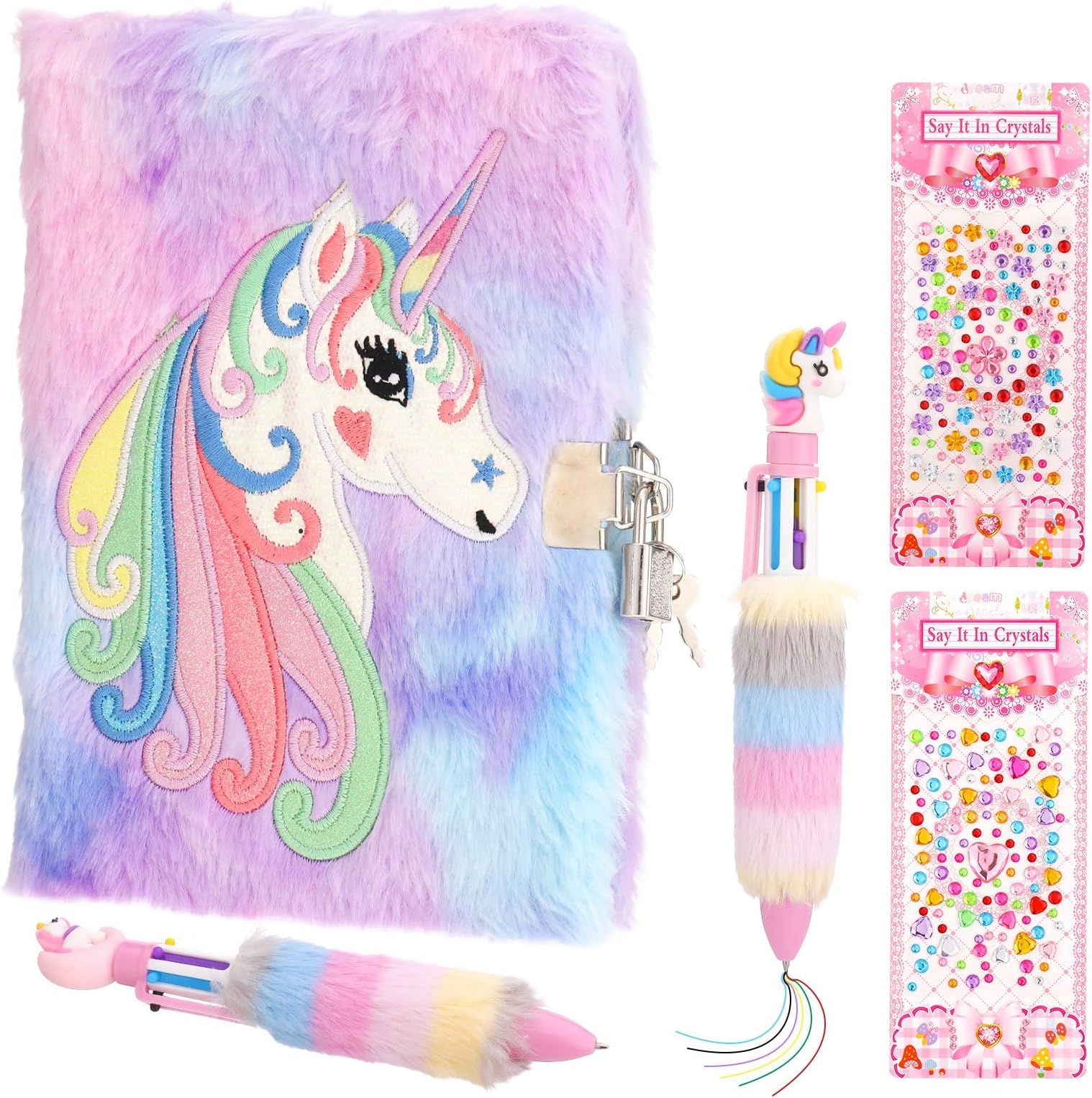 Heyu-Lotus Unicorn Gifts for Girls Unicorn Secret Diary with Lock ...