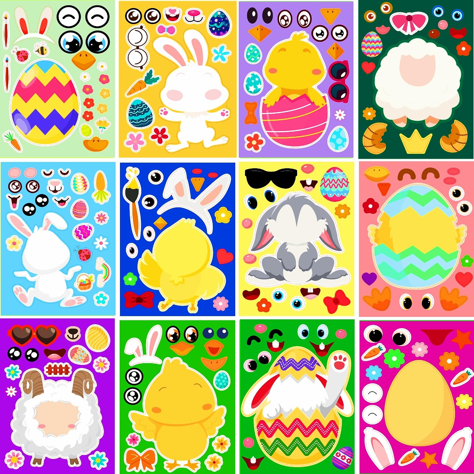 Snapklik.com : 36 Sheets Easter Stickers Easter Crafts For Kids, Make A ...