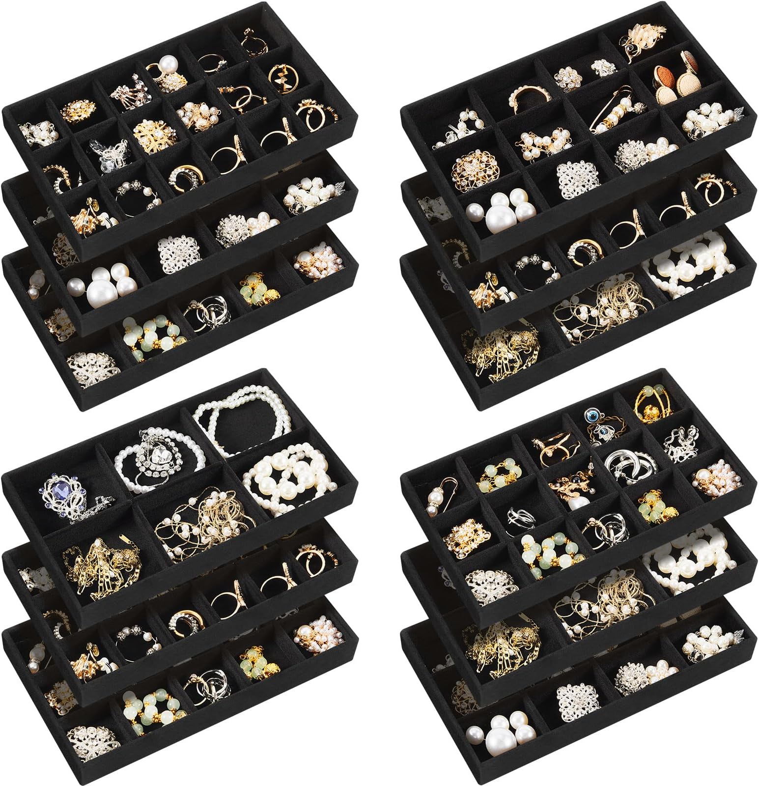 Amazon.com: Jewelry Tray Carrying Case with Wheels - Holds 12 1" Full ...