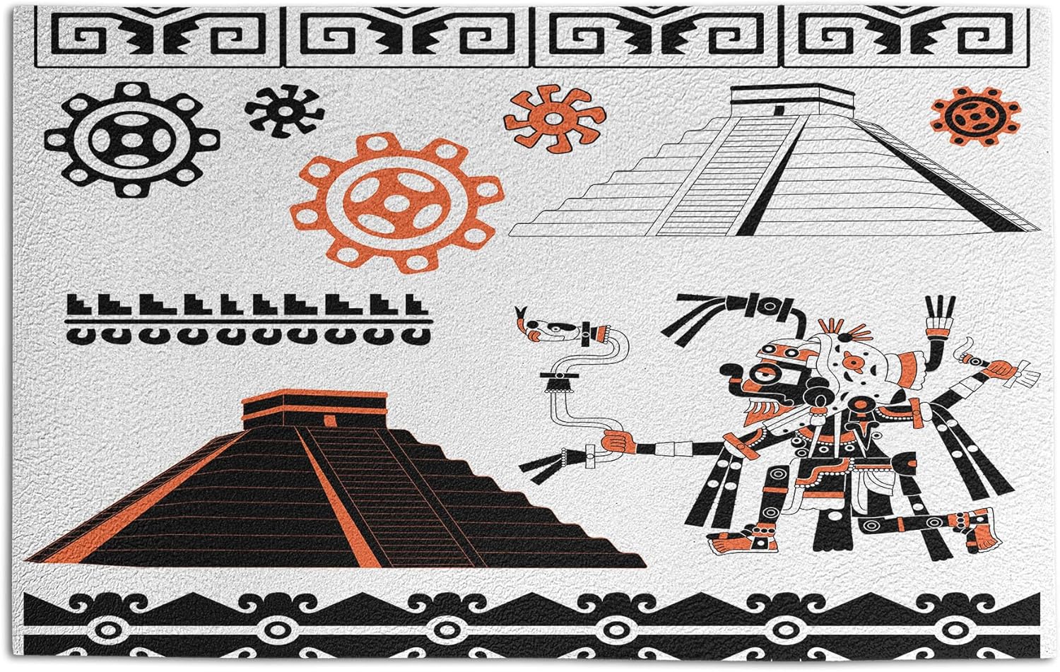 Amazon.com: Lunarable Aztec Doormat, Historical Civilizations Heritage ...
