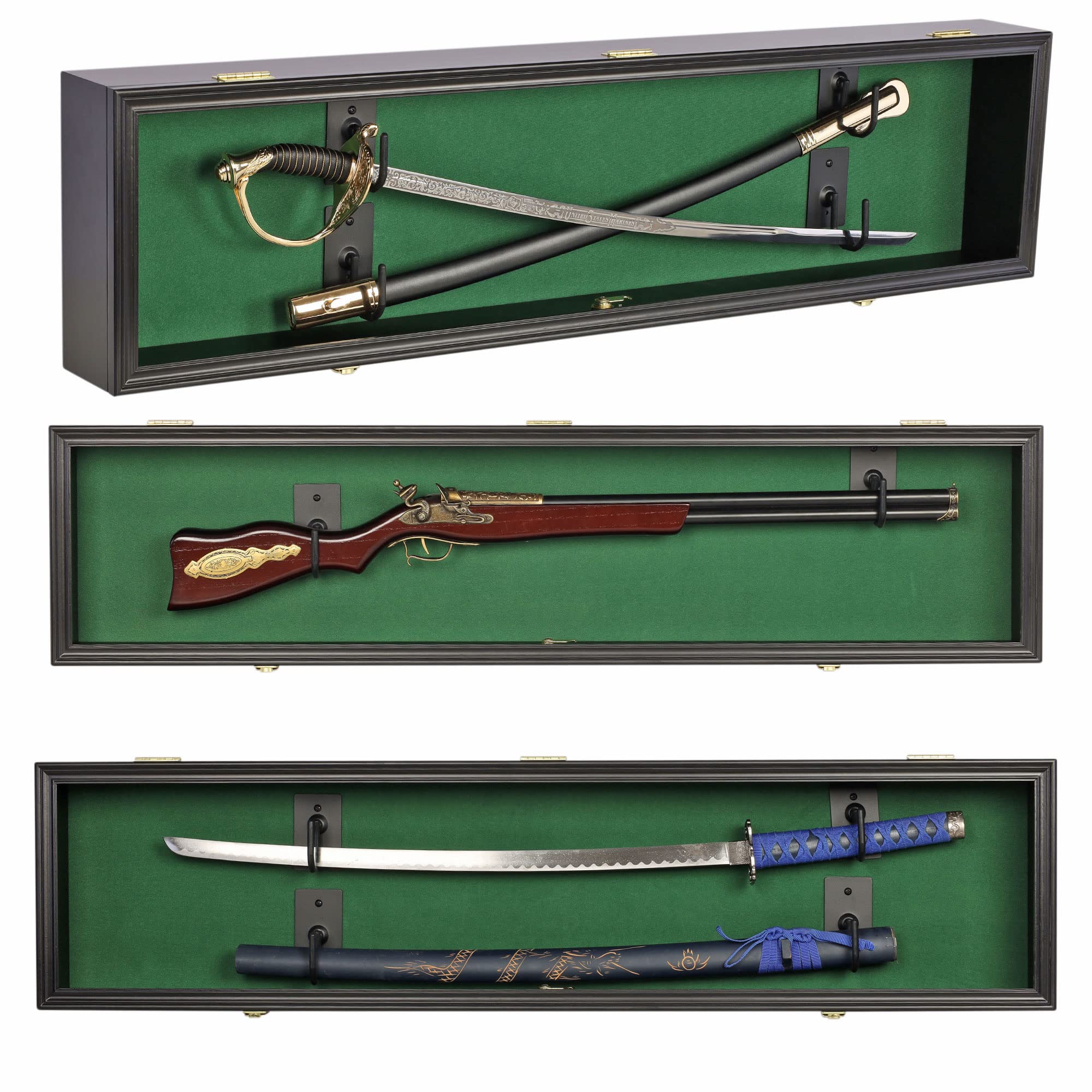 Amazon.com: 44" Rifle Shotgun Saber Sword Display Case Cabinet Stand ...