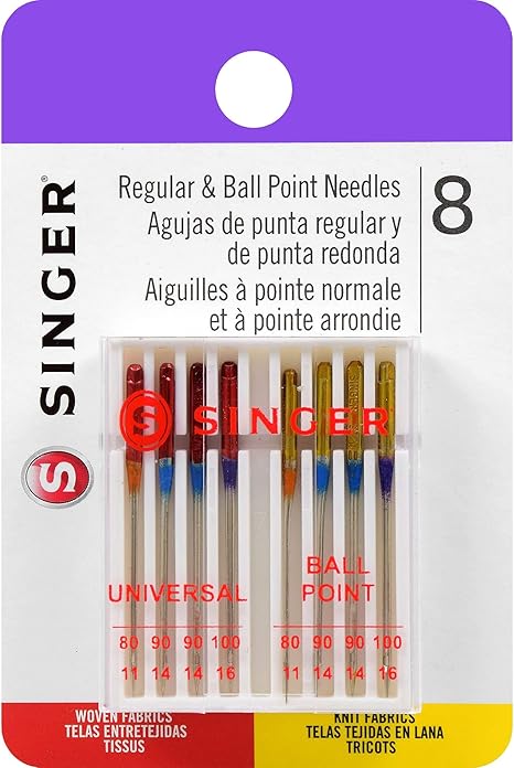 Amazon.com: SINGER 04800 Universal Regular Point and Ball Point Sewing ...