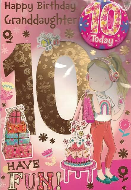 Amazon co uk Granddaughter 10th Birthday Card amazon-co-uk-granddaughter-10th-birthday-card