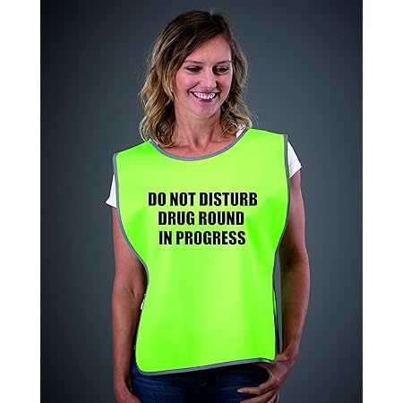Do Not Disturb Drug Round In Progress Adult Reflective Border Polyester ...