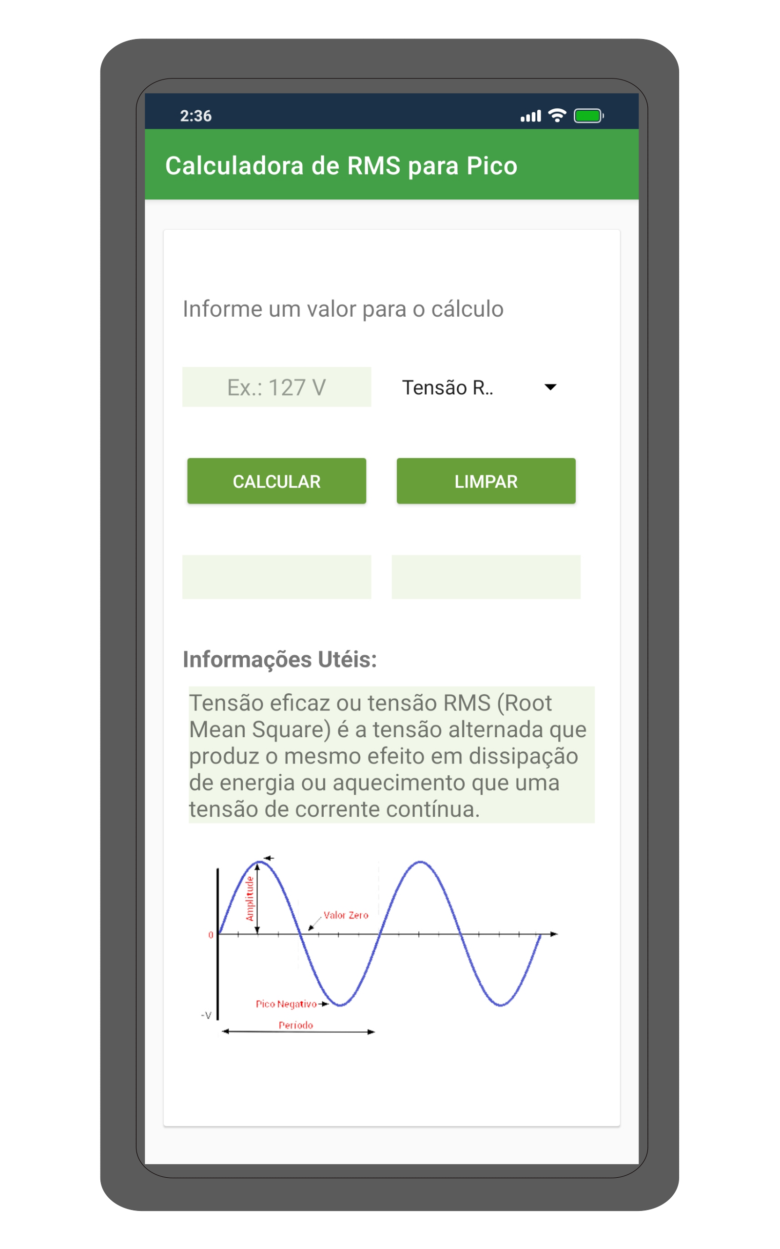 RMS to Peak Calculator - App on Amazon Appstore