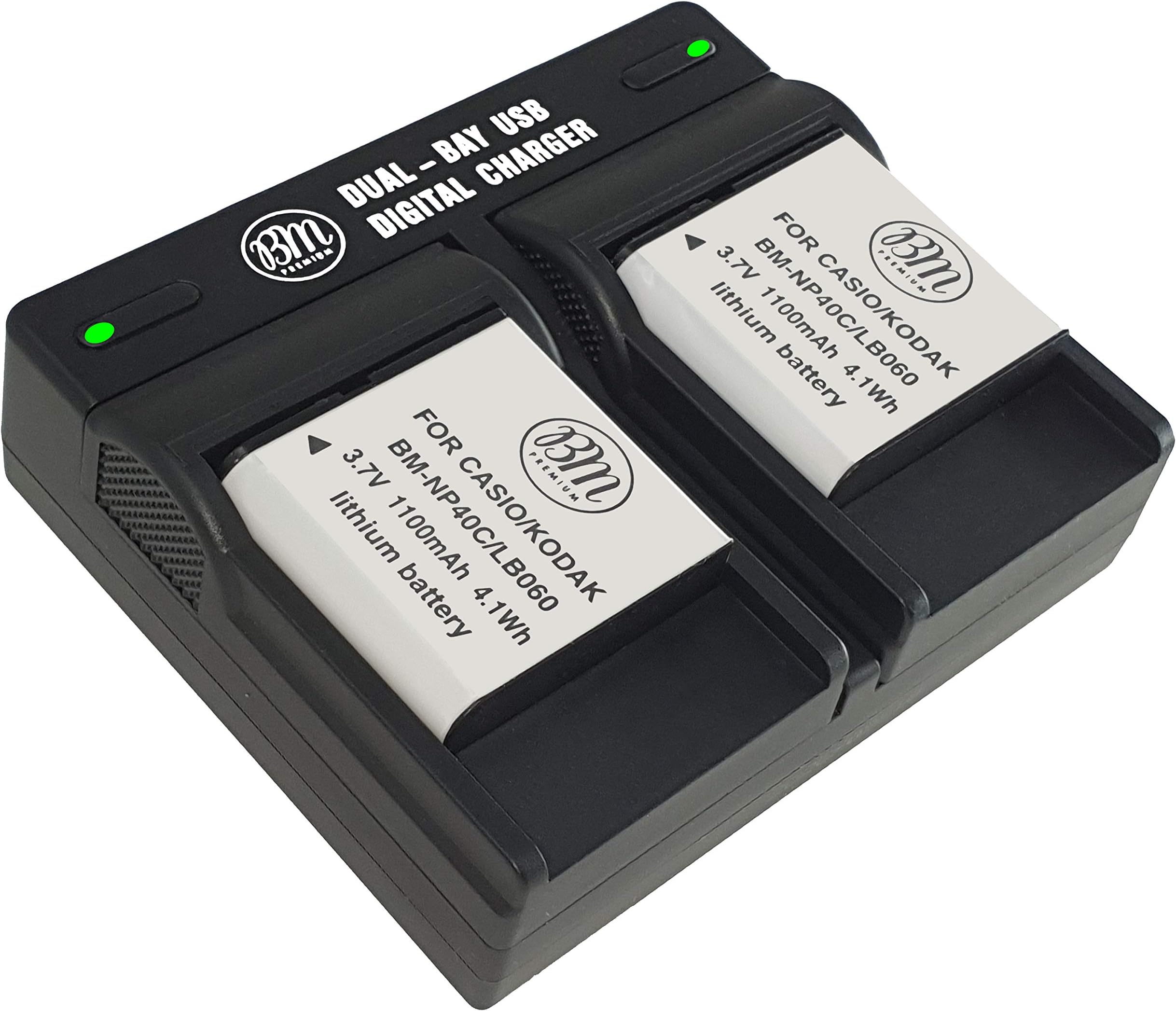 Amazon.com : BM Premium 2-Pack of LB-012 Batteries and Dual Bay Battery Charger for Kodak KLIC ...
