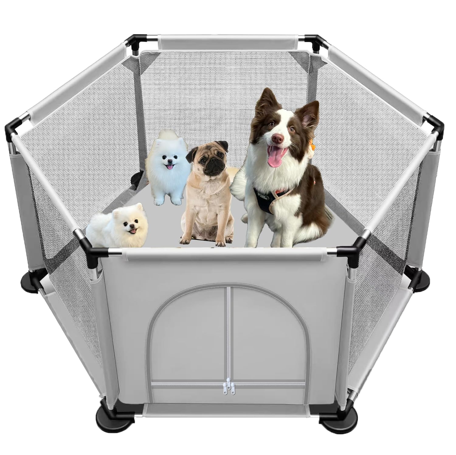 Amazon.com : 50x25.5 Inches Puppy Playpen with Gate, Dog Playpen for ...