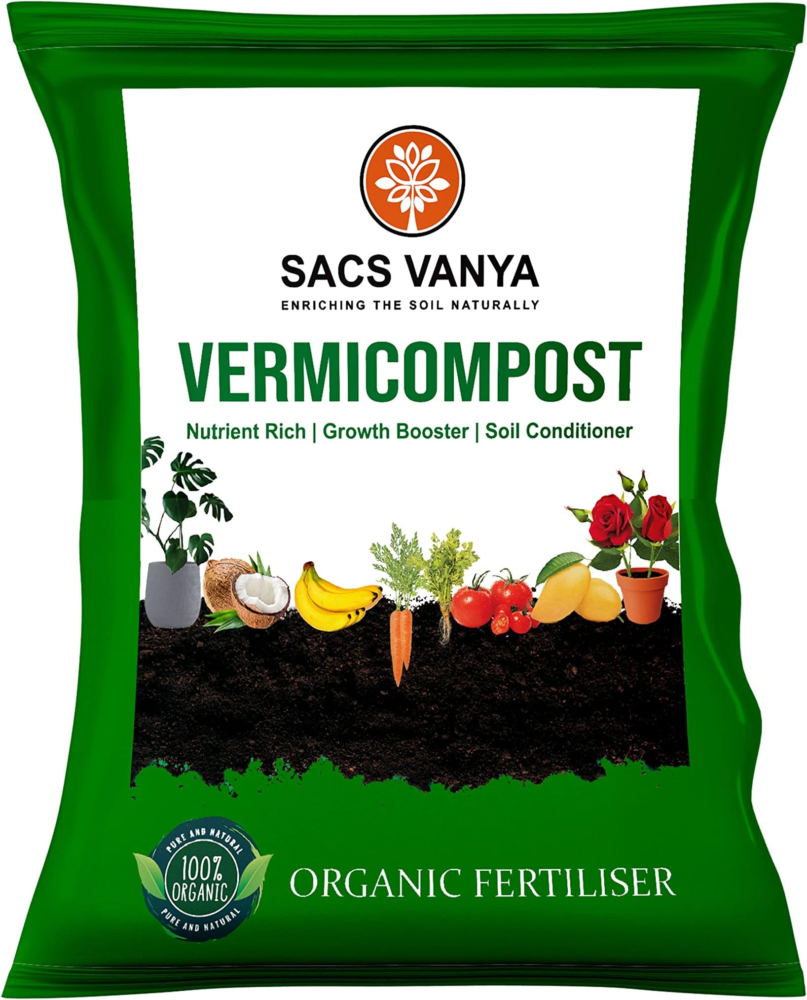 SACS Vanya Organic Vermicompost Fertilizer Manure For Plants ...