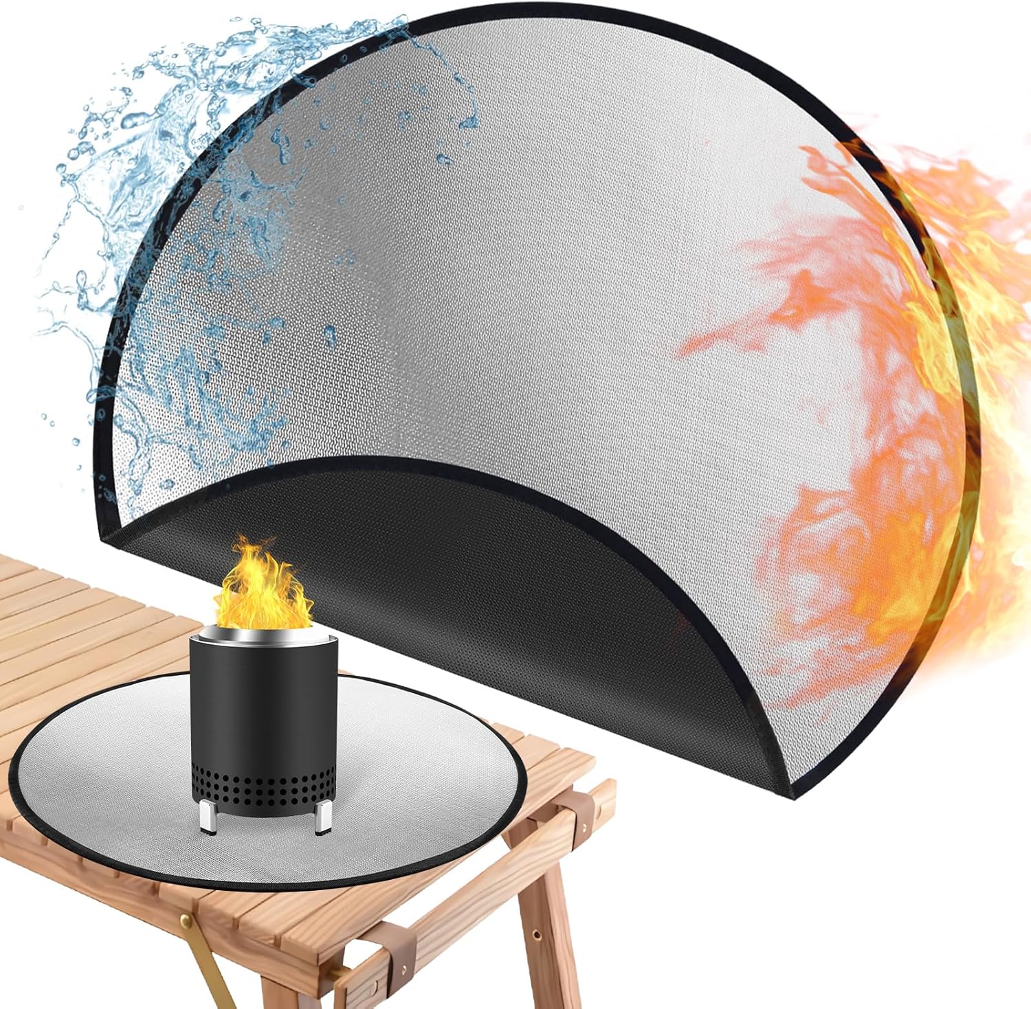 Amazon.com: Round Fire Pit Mat Compatible with Solo Stove Mesa ...
