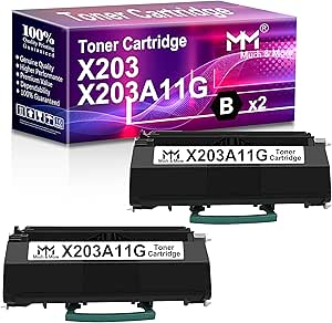 Amazon.com: MM MUCH & MORE (2 x Black) Compatible Toner Cartridge Replacement for Lexmark ...