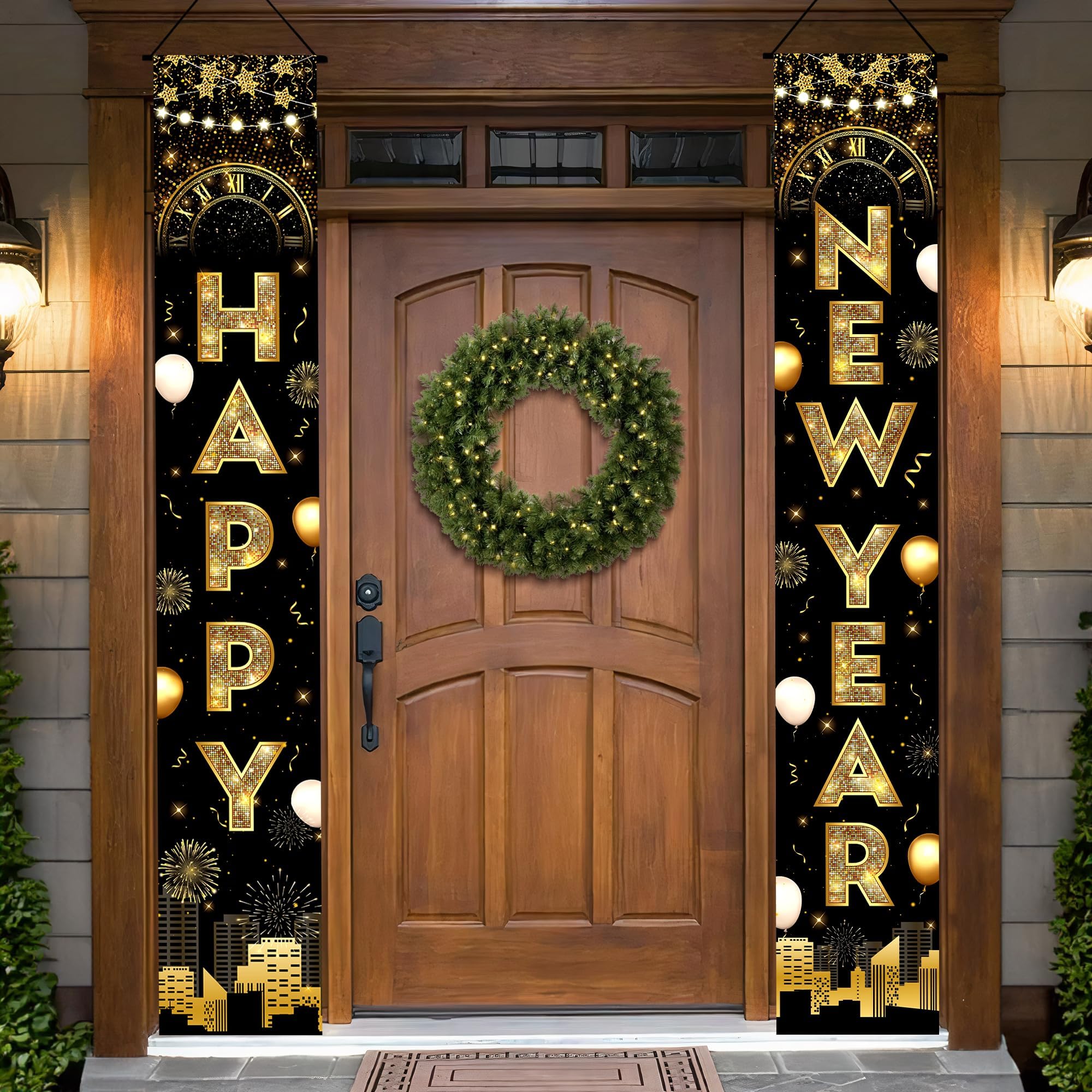 Amazon.com: KatchOn, Happy New Year Door Banner - 72x12 Inch | Happy ...