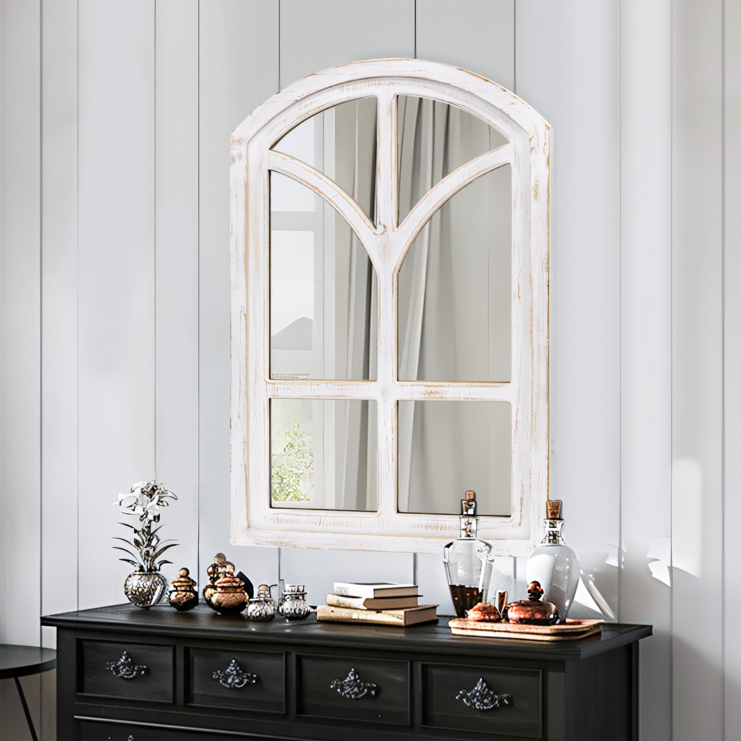 Amazon.com: SeekElegant Arched Window Mirror, Farmhouse Window Pane ...
