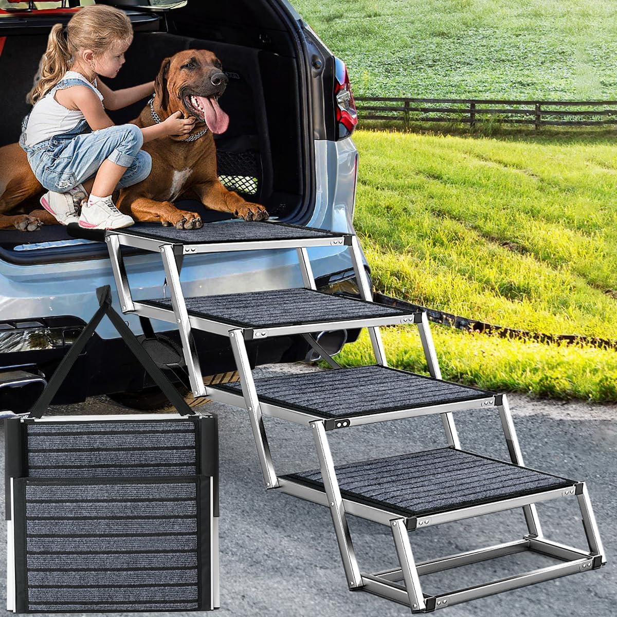 Amazon.com : Playful Petshop Dog Ramp for Car - Small, Medium, Large ...