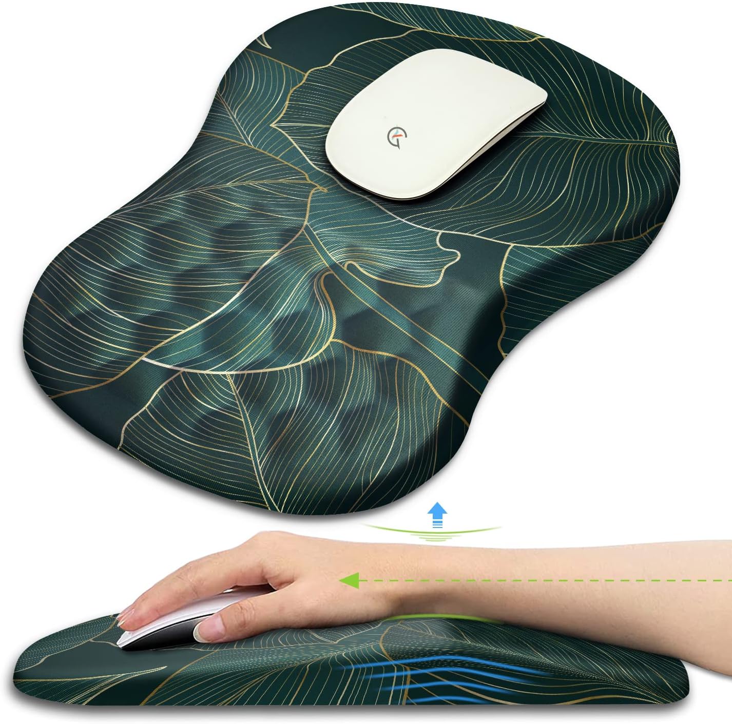 Amazon.com : Kuosgm Large Ergonomic Mouse Pad Wrist Support with Gel ...
