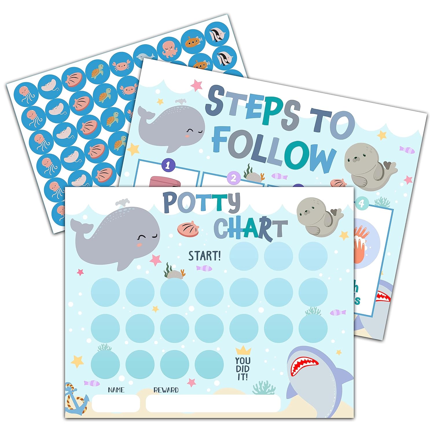 Under The Sea Animals Potty Training Sticker Chart, Philippines | Ubuy