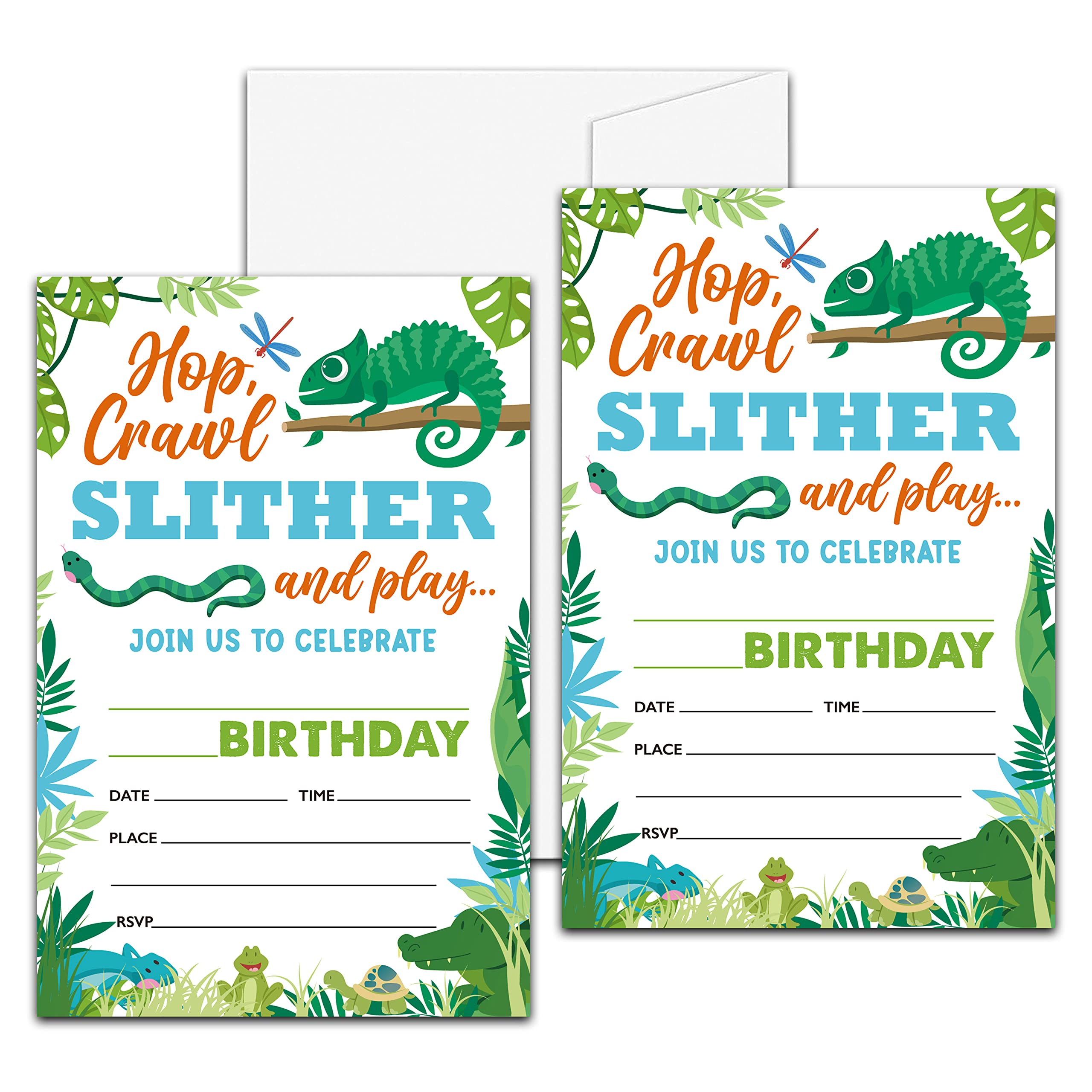 Reptile Birthday Invitations