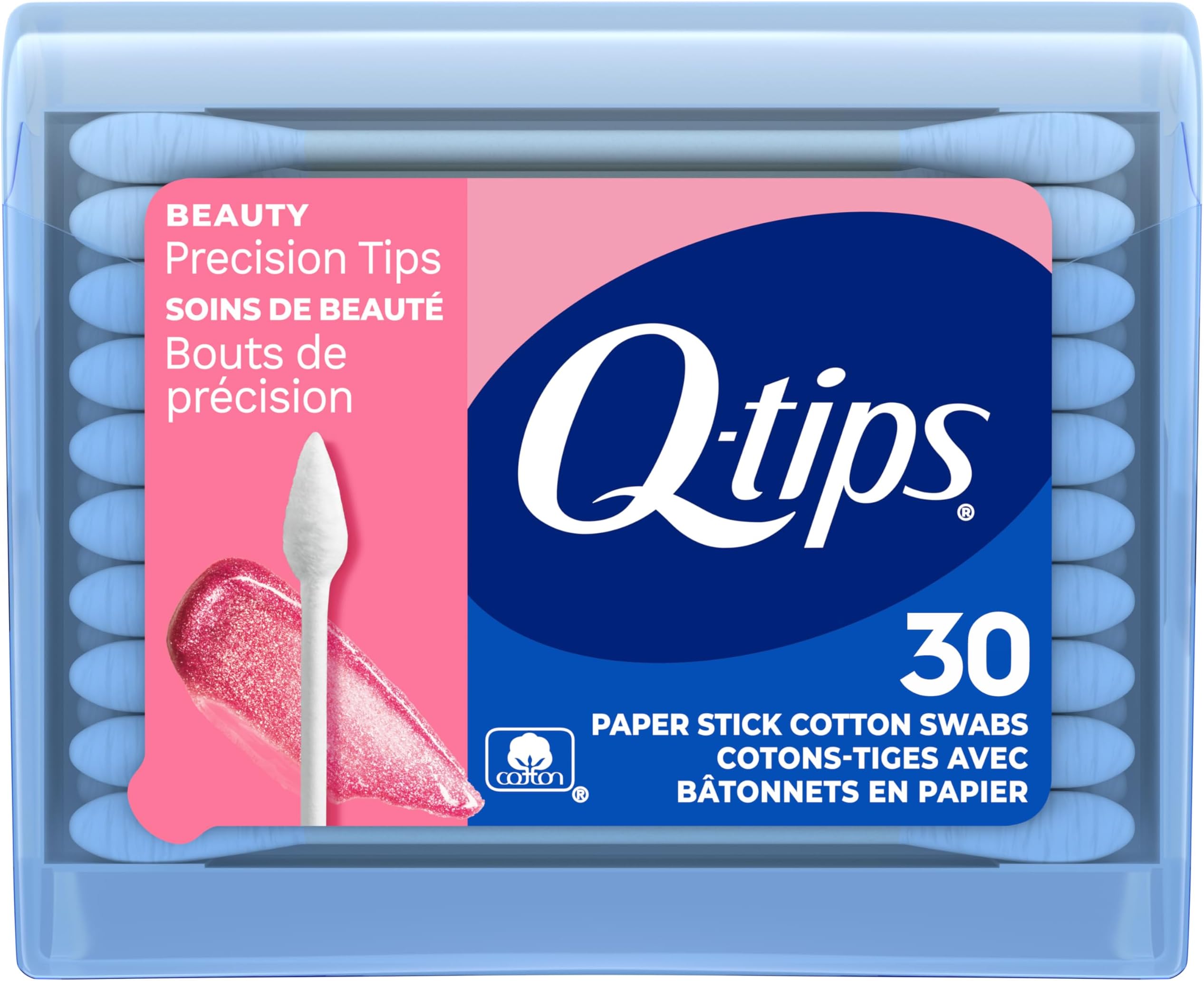 Amazon.com : Q-tips Cotton Swabs Precision Tips, Travel Size Toiletries ...