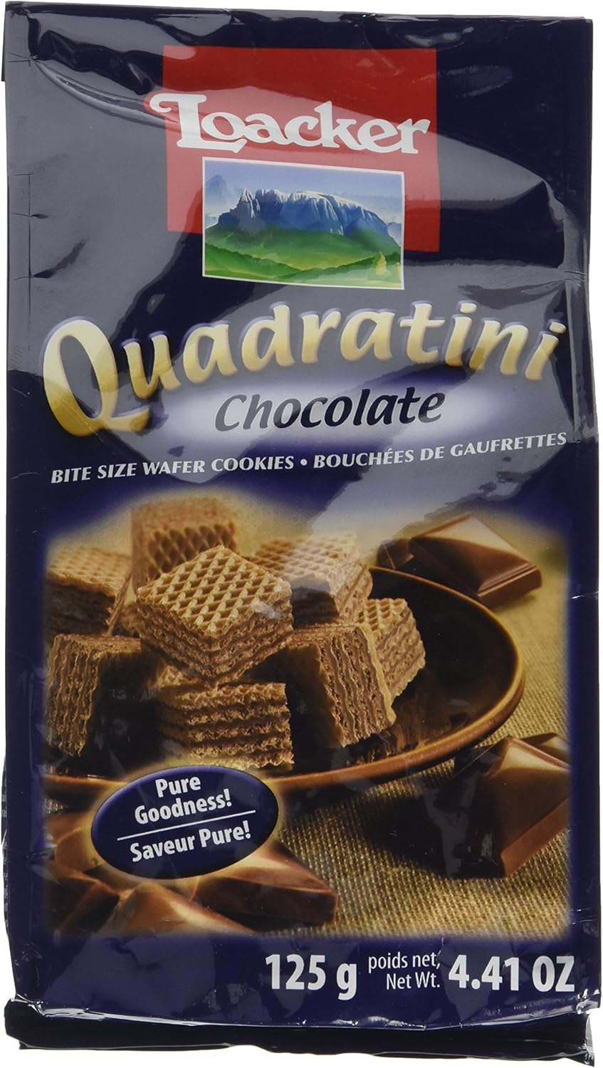 Loacker Chocolate Quadratini Wafer Biscuits 125 g (Pack of 6) : Amazon ...