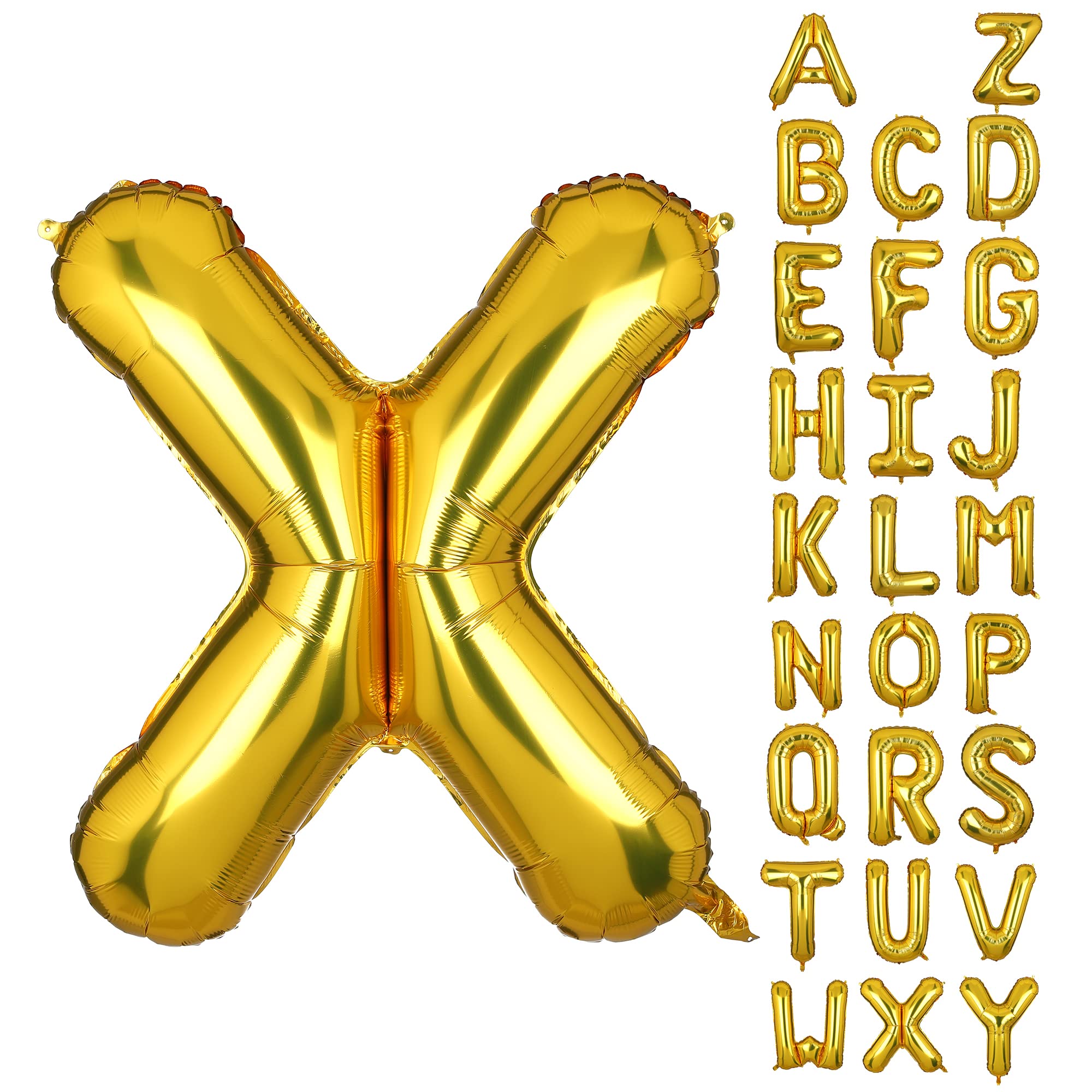 Amazon.com: 40 Inch Large Gold Letter X Foil Balloons Hellium Golden ...