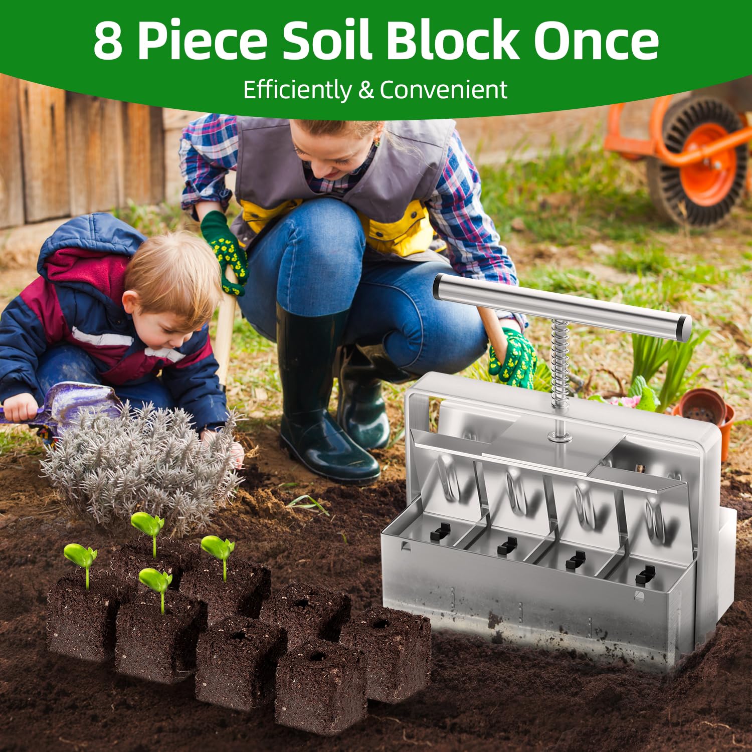 Soil Blocker, Soil Block Maker for Seed Starting with Strong Hand Held ...