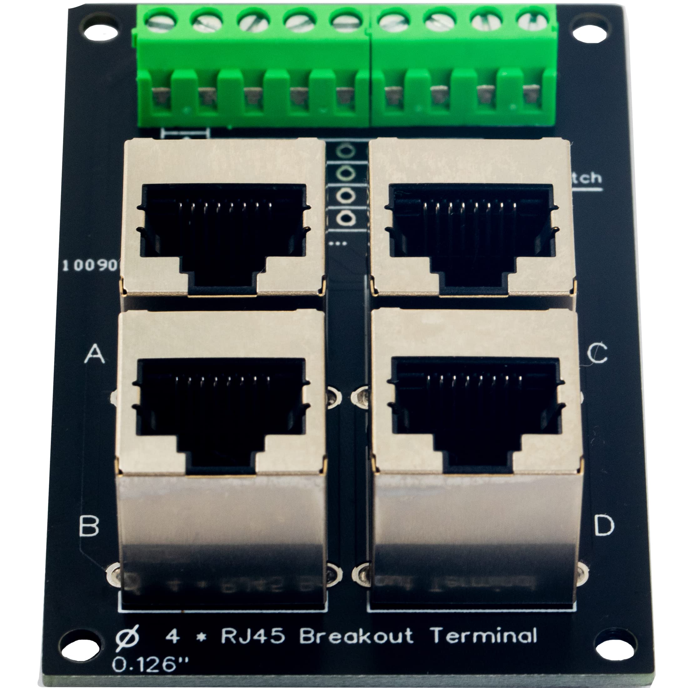 Risingsaplings Rj45 8p8c Jack 4 Way Buss Breakout Board Screw Terminal Block