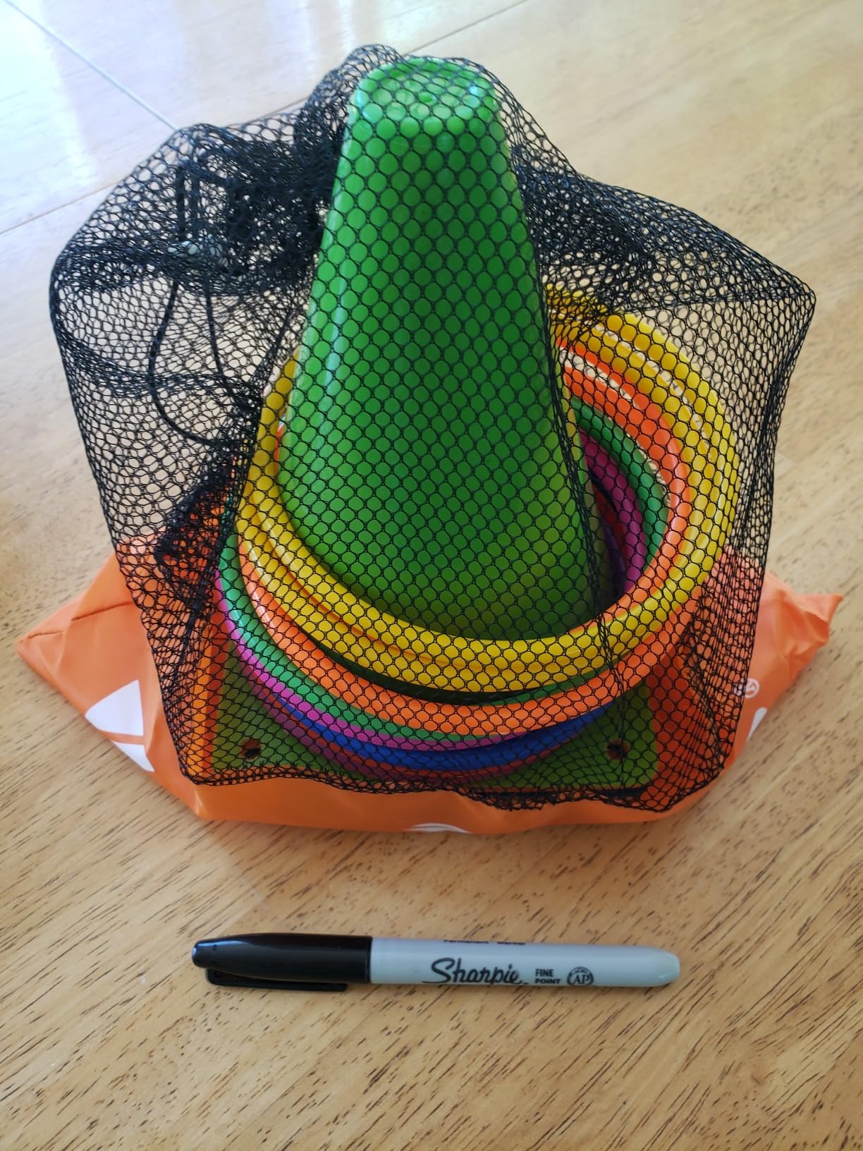 Amazon.com: 3 in 1 Plastic Cones Ring Toss Game for Kids Cornhole Bean ...