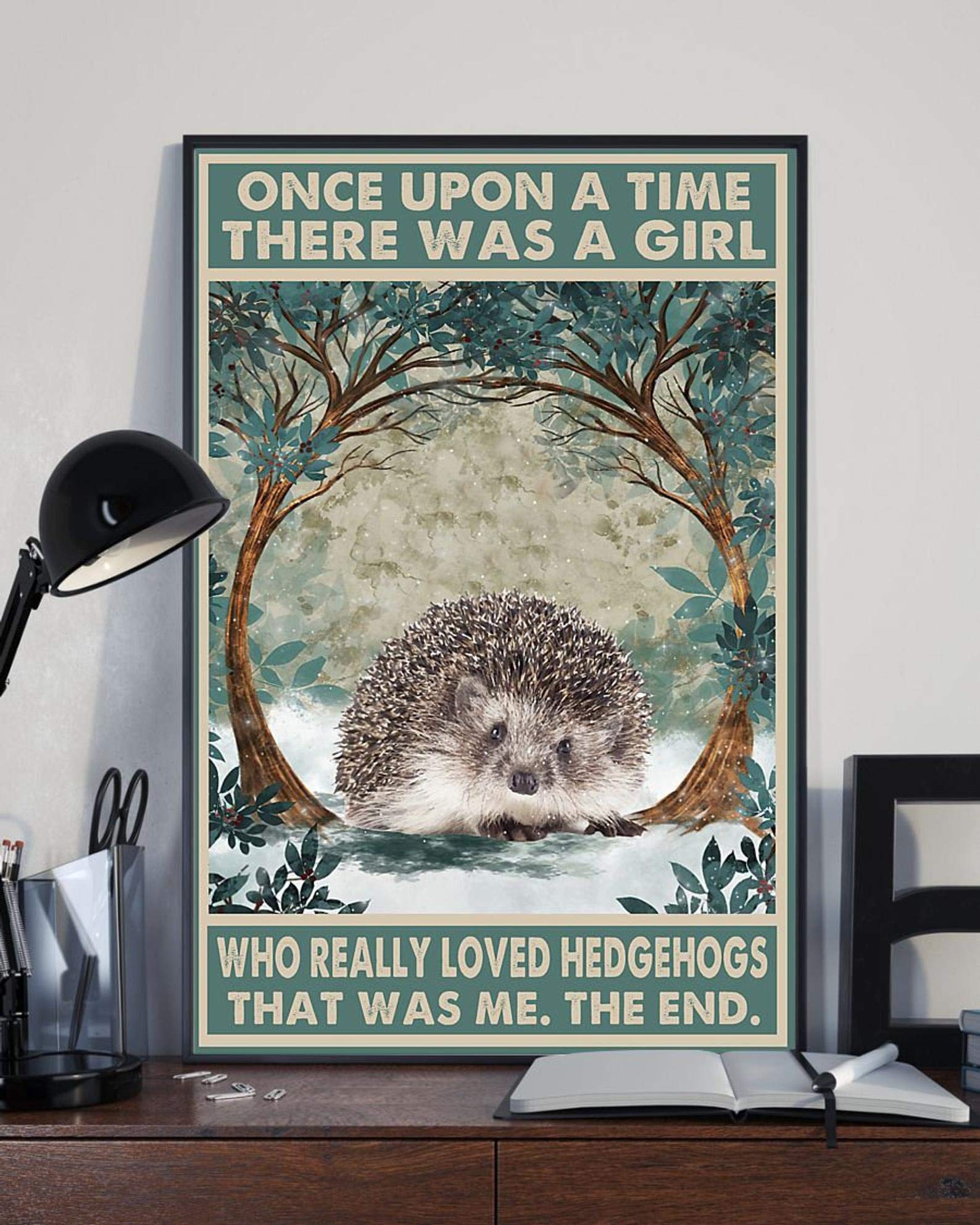 Amazon.com: Krouterebs Vintage Metal Tin Sign Hedgehog Poster Once Upon ...