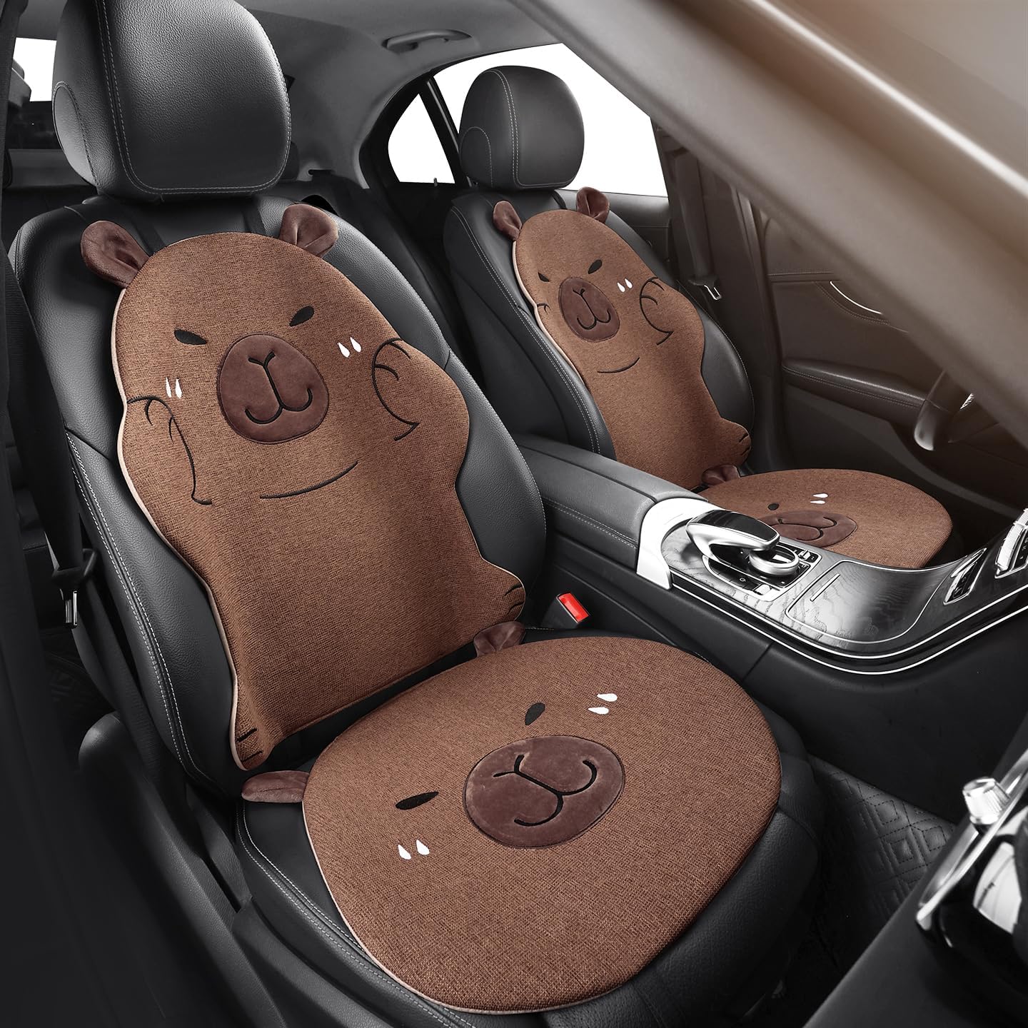 Amazon.com: Cartoon Capybara Car Seat Cover Smart Capybara Seat Covers ...