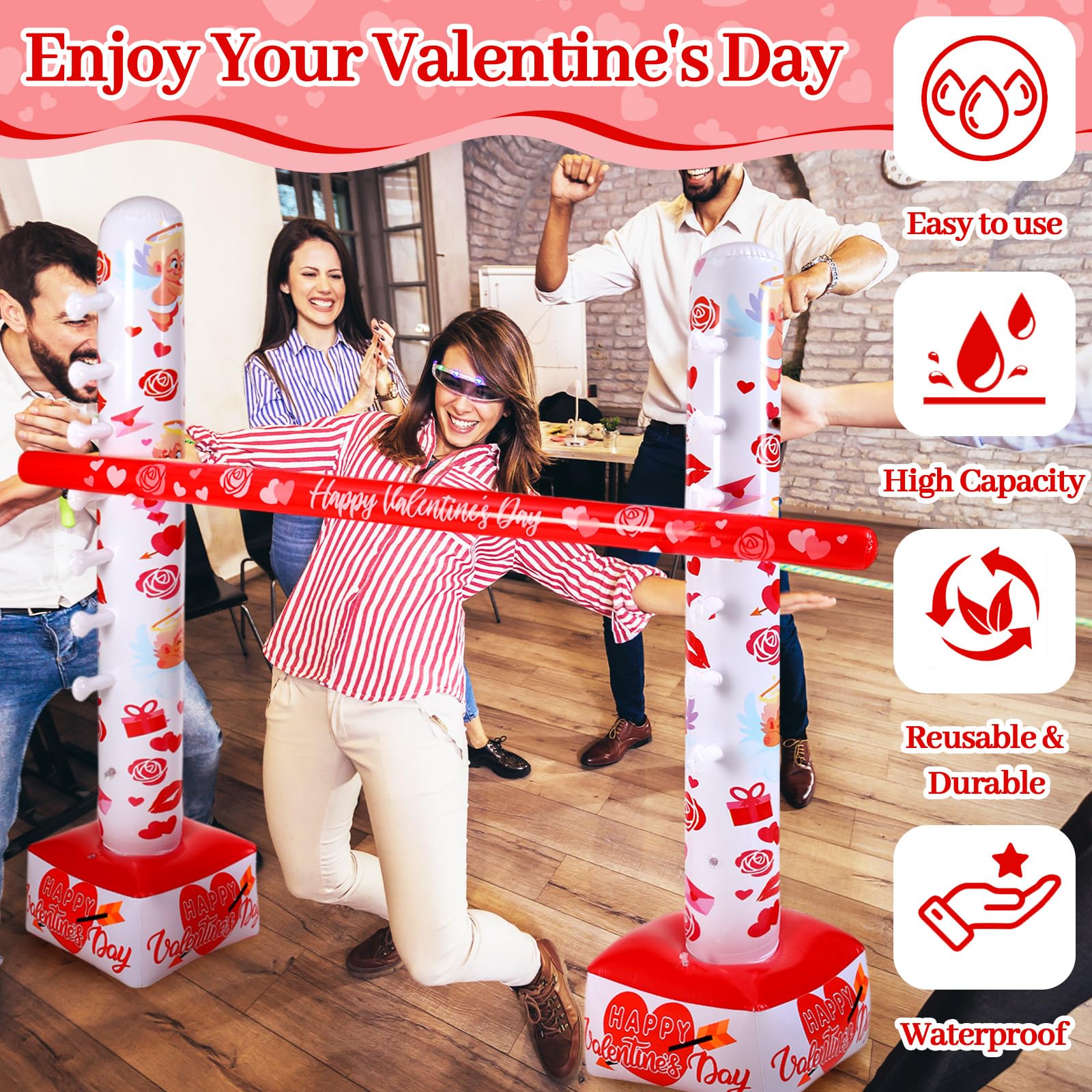 Snapklik.com : 2 Pcs Valentines Inflatable Limbo Game For Adults 59 ...