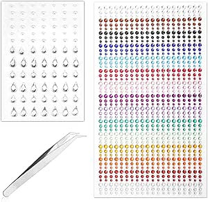 984pcs Rainbow Rhinestone Stickers, Self Adhesive Rhinestones with ...