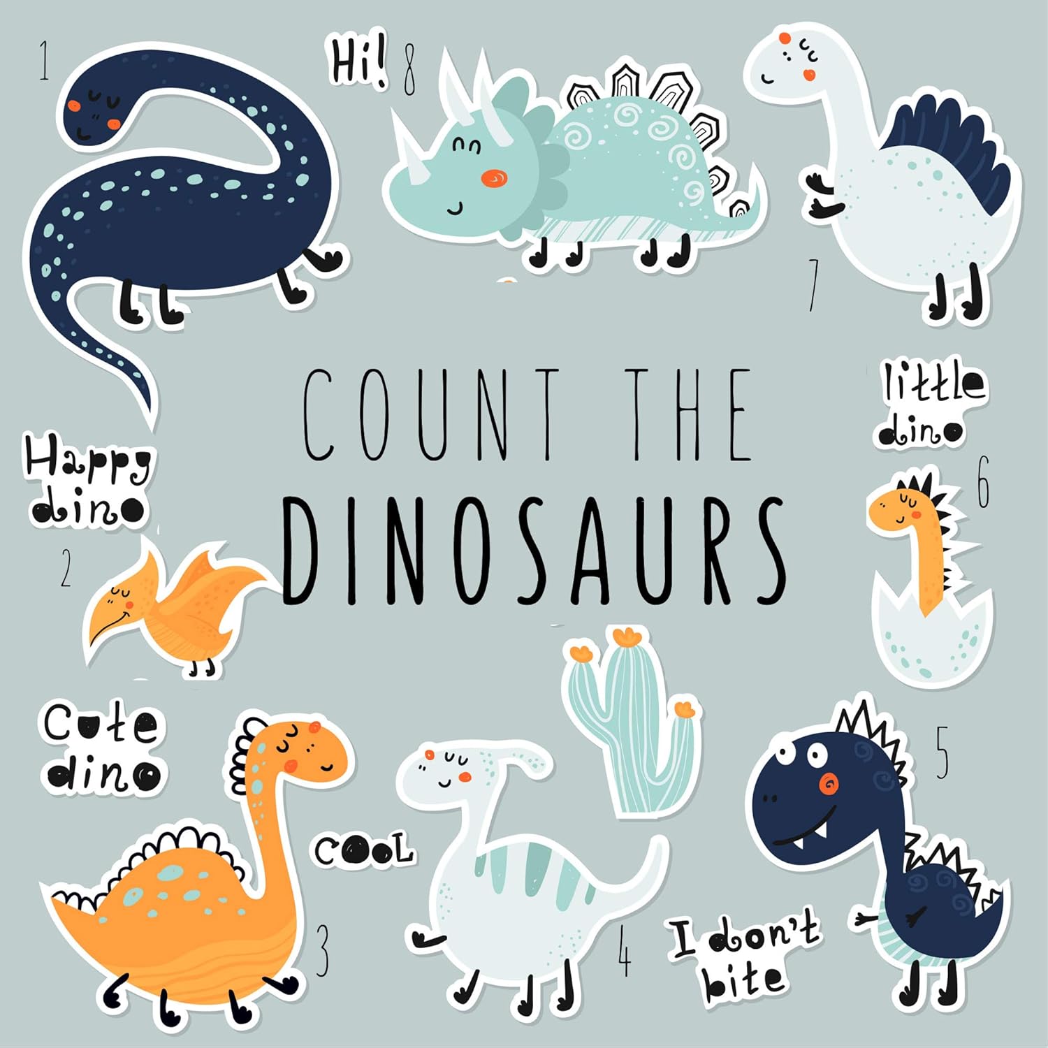Count the Dinosaurs: A Fun Puzzle Book Gift for Kids, Boys or Girls ...
