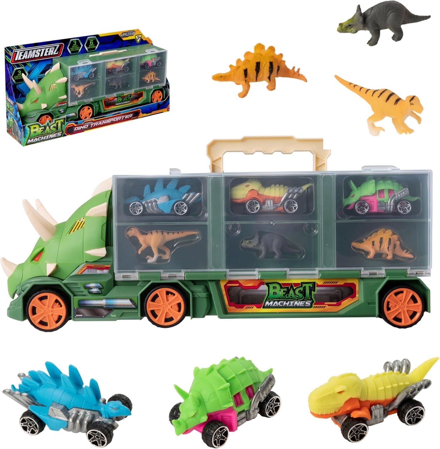 Teamsterz Beast Machines Triceratops Transporter | Large Dinosaur Toys ...