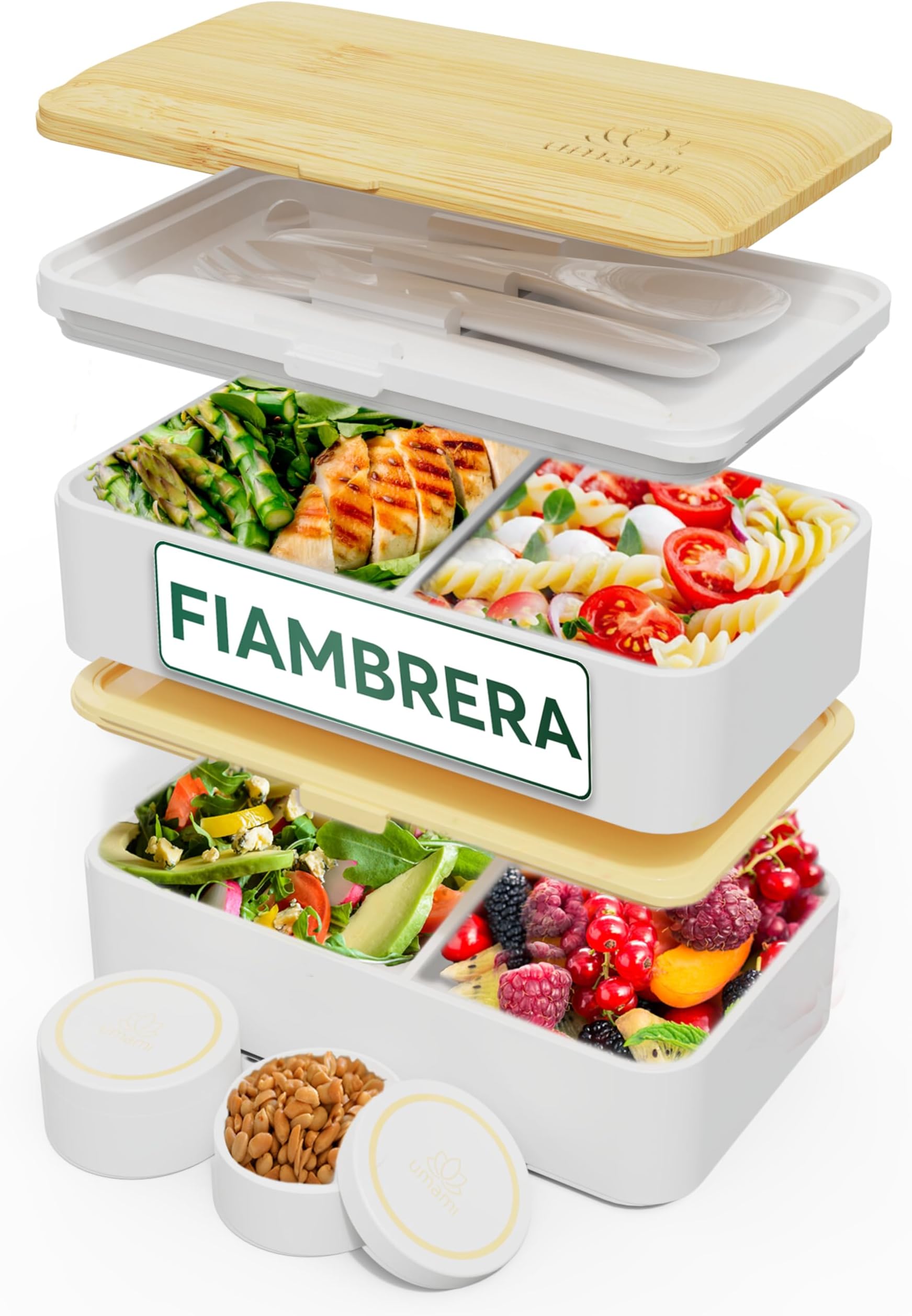 Umami Fiambrera Para Comida De Trabajo, Bento Lunch Box Japonés, Con 4 ...